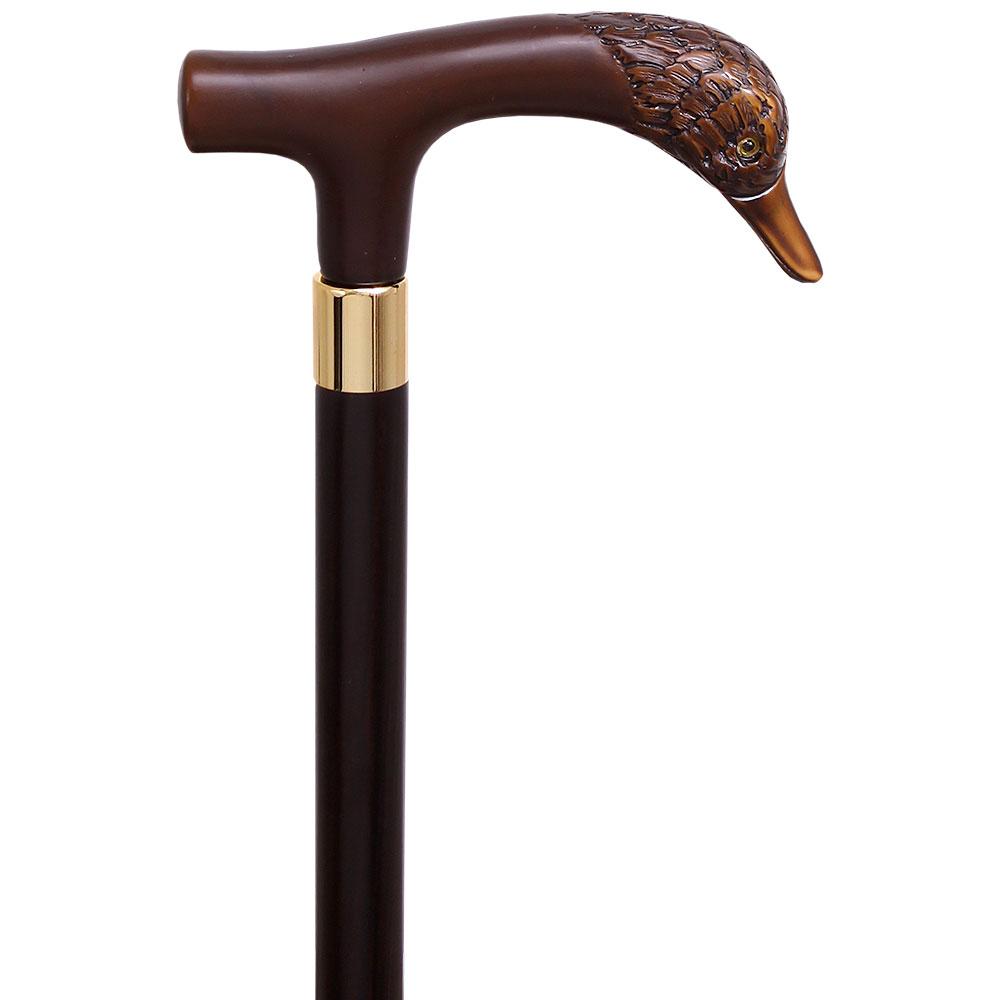 Fritz Duck Imitation Wood Handle Cane Italian Handle w/ Custom Shaft