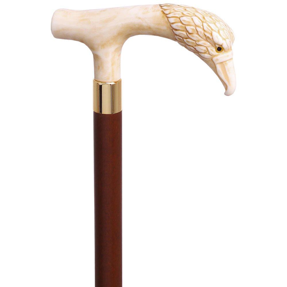 Fritz Eagle Faux Ivory Handle Italian Handle Cane w/ Custom Shaft