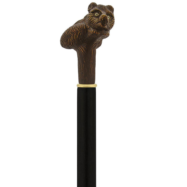 Comoys Brown Fox Handle Walking Cane w/ Custom Shaft and Collar