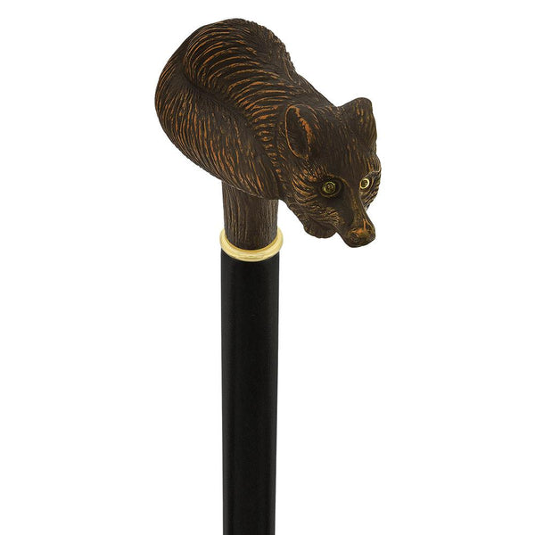 Comoys Brown Fox Handle Walking Cane w/ Custom Shaft and Collar