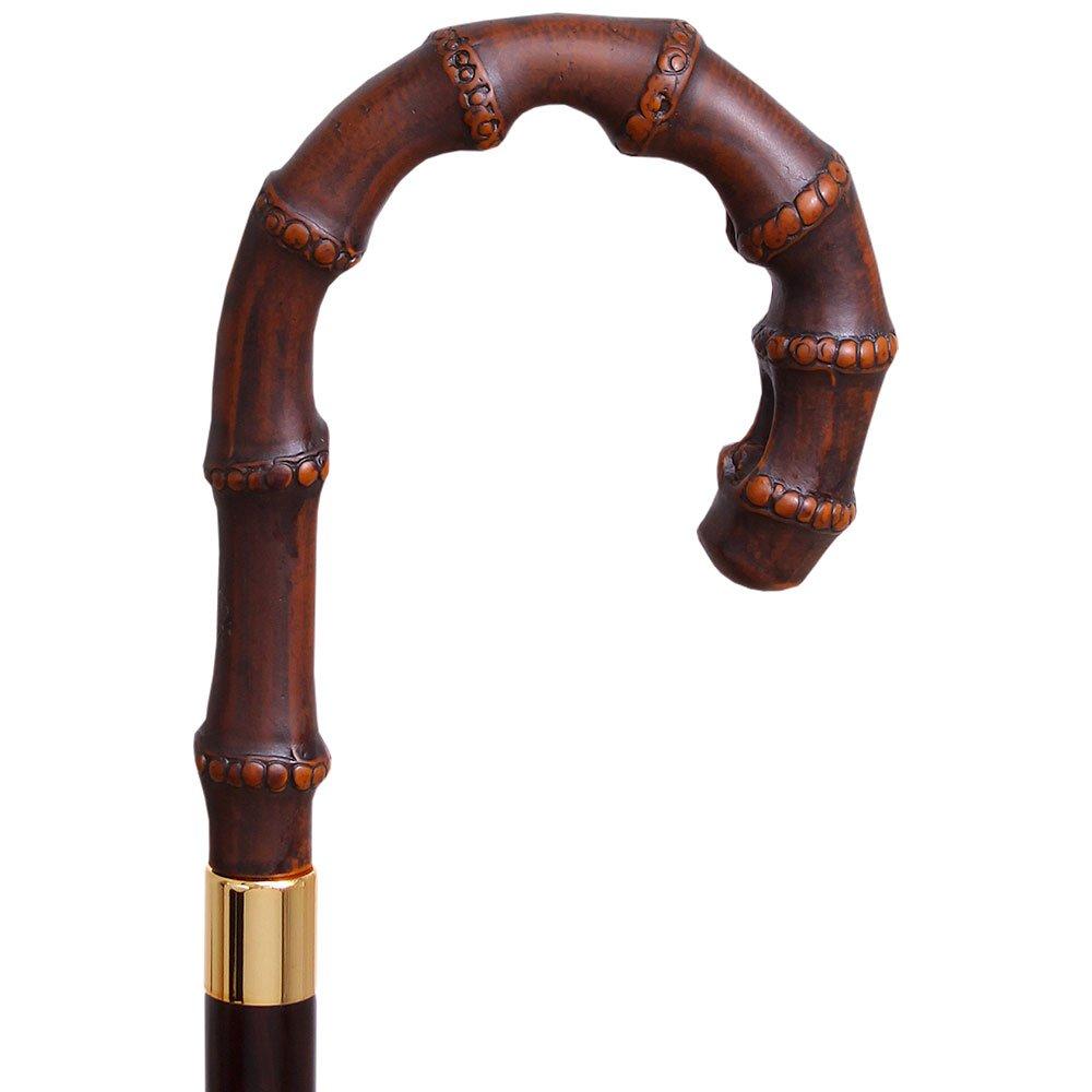 Bamboo Crook Imitation Wood Handle Cane Italian Handle w/ Custom