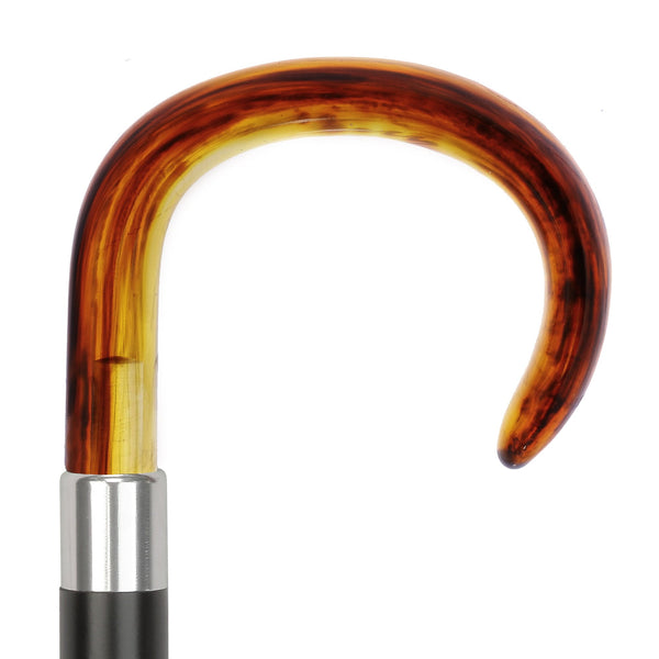 Smooth Tourist Handle Cane w/ Tortoise-Italian Handle w/ Custom Shaft