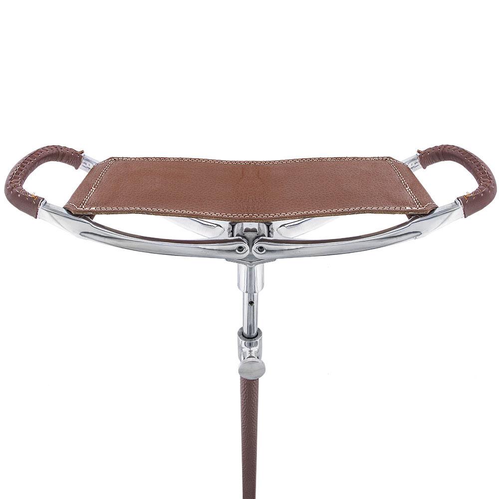 Hammock Chair Cane: Genuine Leather, Adjustable - Spike Tip