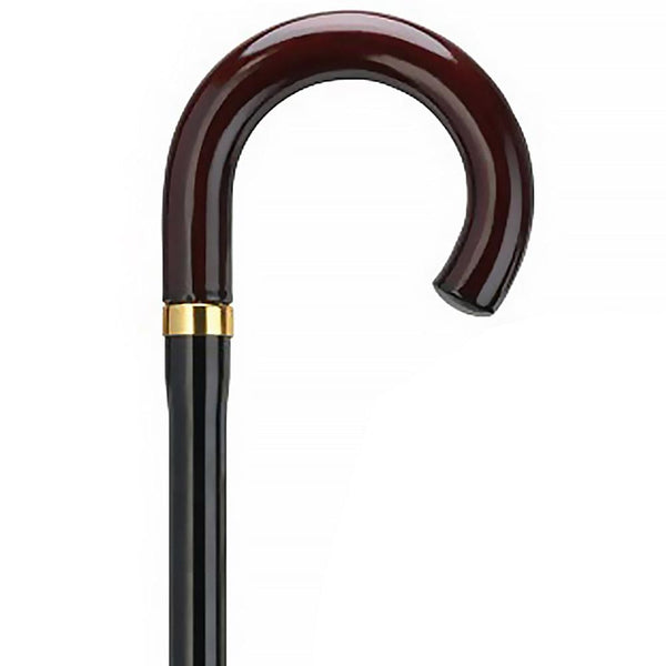Folding Cane: Solid wood Crook Handle & aluminum shaft