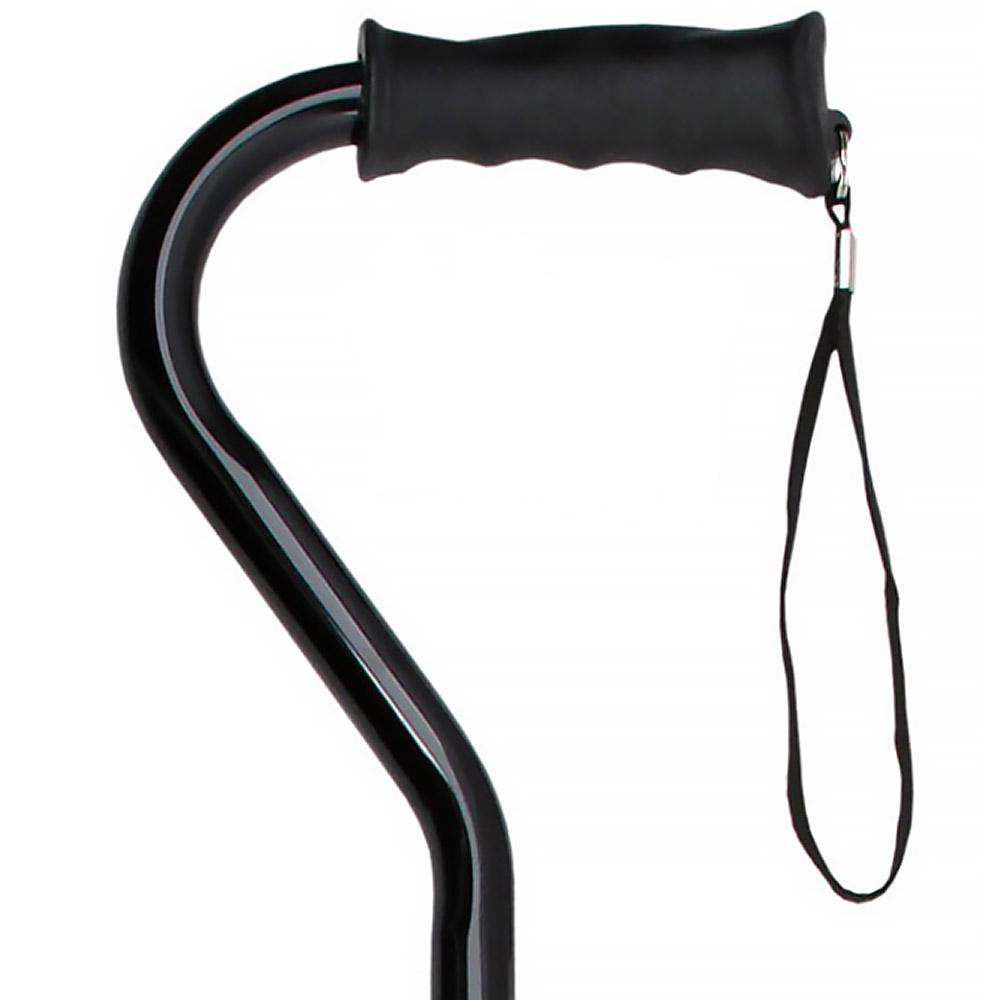 Black Aluminum Adjustable Offset Cane, SafeTbase