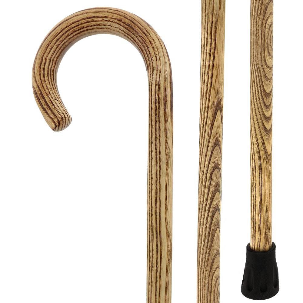 Acacia wood natural crook cane