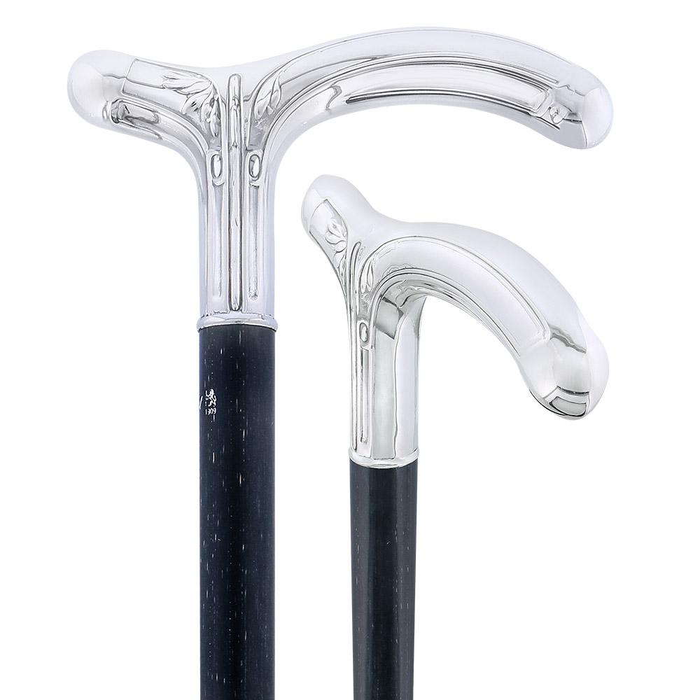 1930's French Art Deco Silver Fritz: Black Stamina Wood