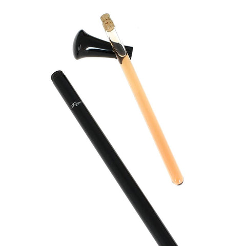 Sleek Flask Tippling Stick with Black Knob and Carbon Shaft