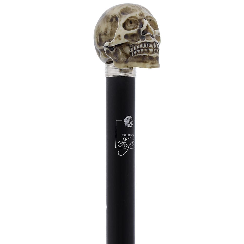 Unique Bone Skull Handle Sword Walking Stick with Carbon Fiber Shaft