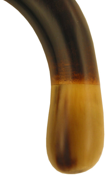 French Authentic: Blonde Horn Ball Cane with Dark Maple