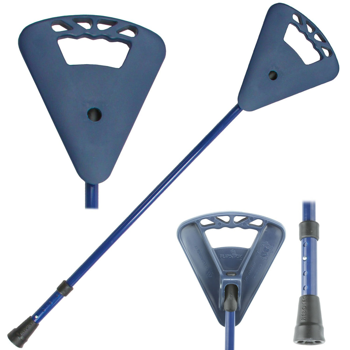 Flipstick Straight Adjustable Seat Cane - Blue