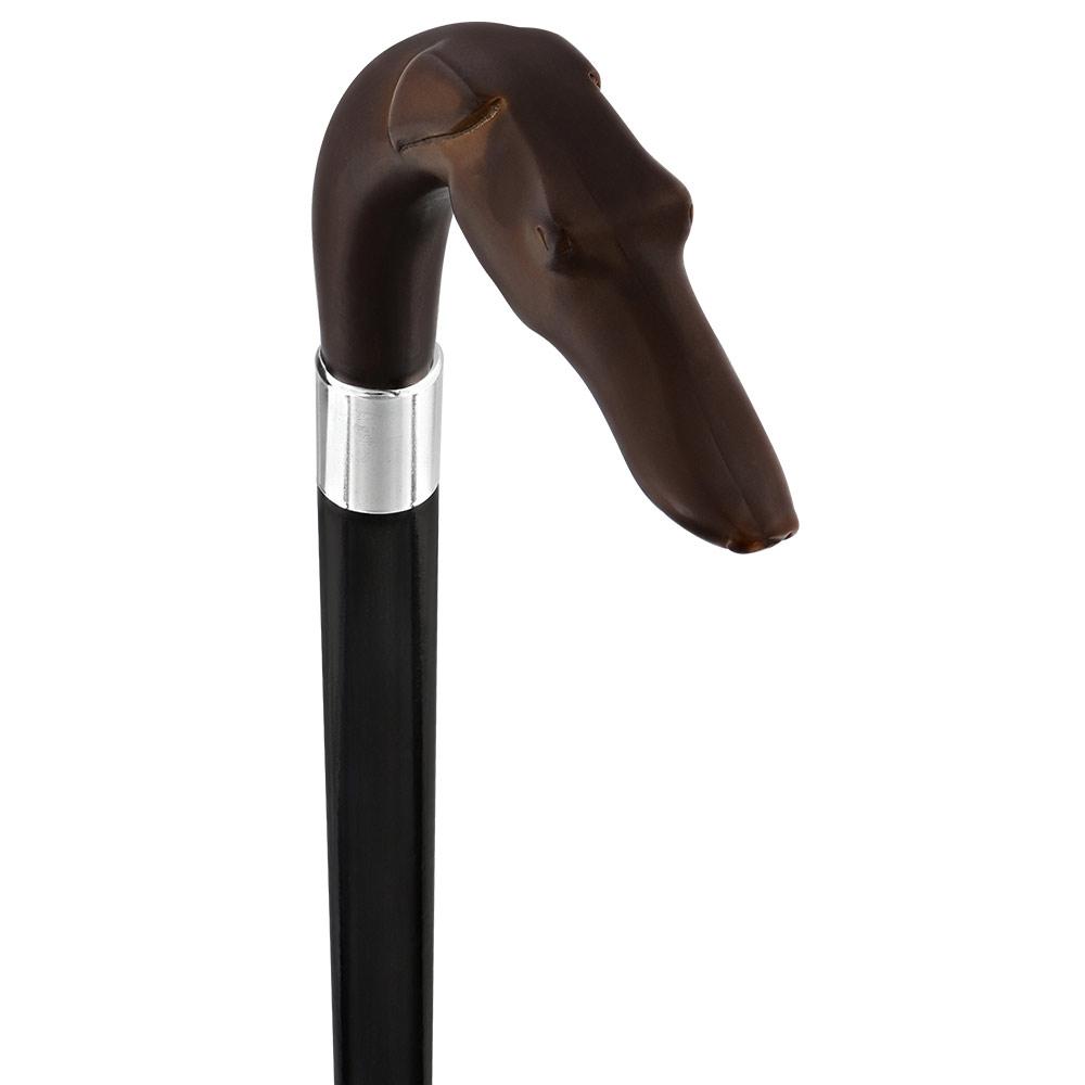 Whippet Dog Crook Cane: Unique Style & Design