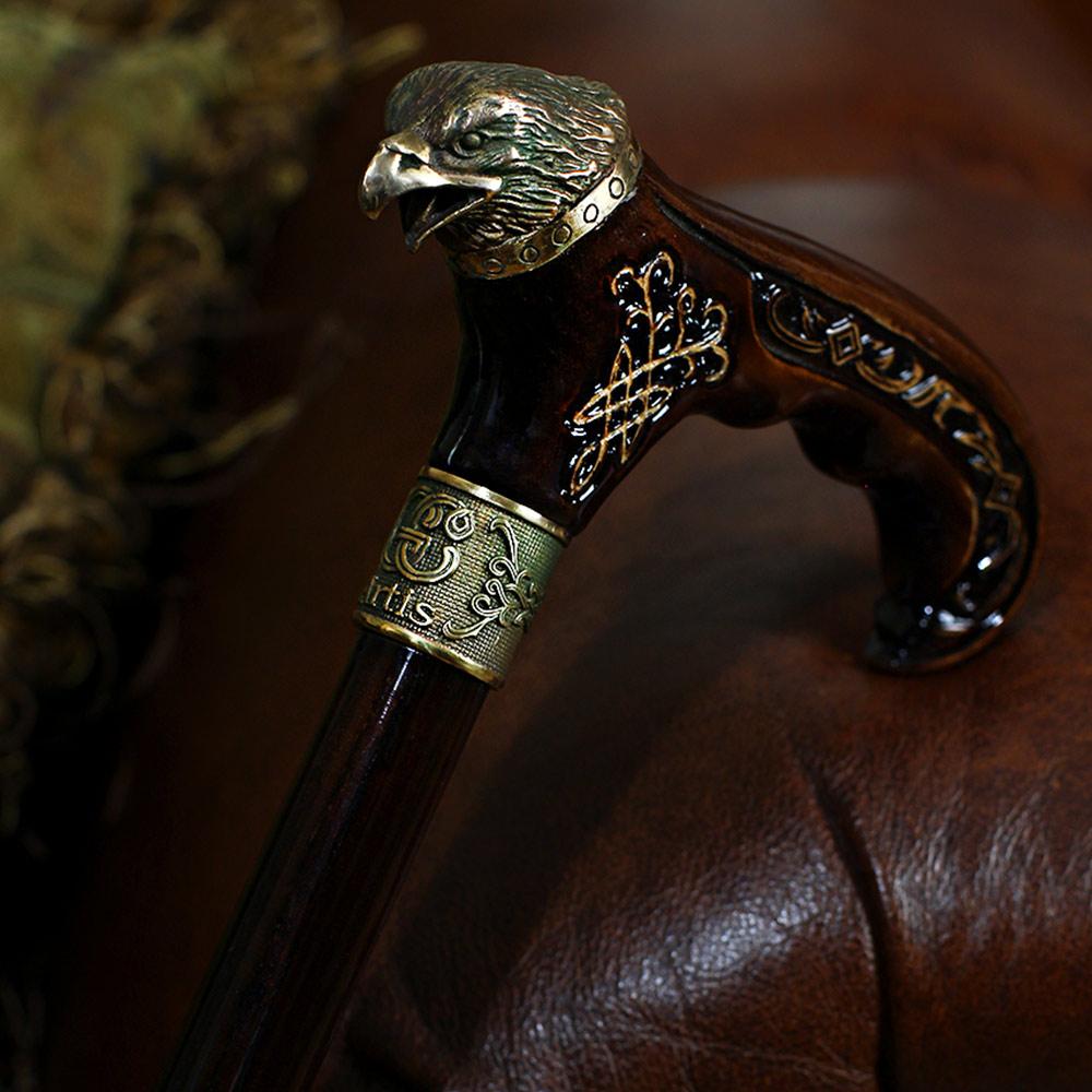 Eagle Head: Bronze Artisan Intricate Detail Design Cane
