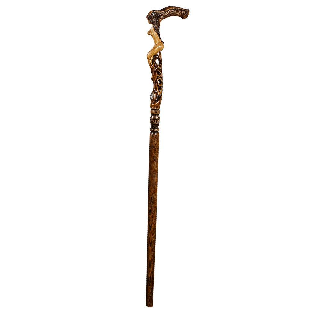 Mother Nature: Oak Wood Artisan Intricate Handcarved Cane
