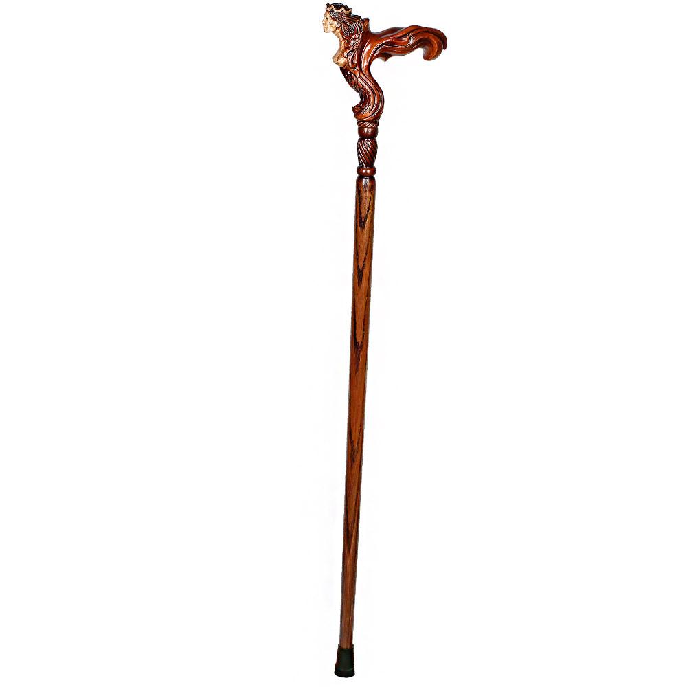 Syrin Right Hand Ergonomic Handcarved Cane: Walk with Mythical Grace