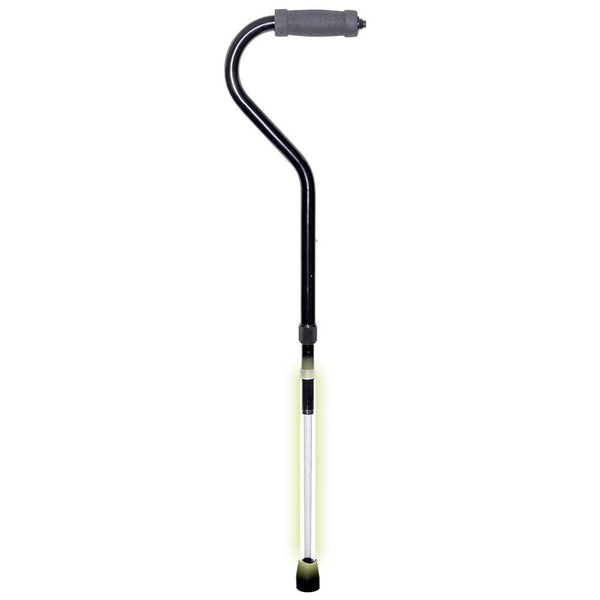 PathLighter Cane KIT - Offset Handle Walking Cane with Lucite Shaft