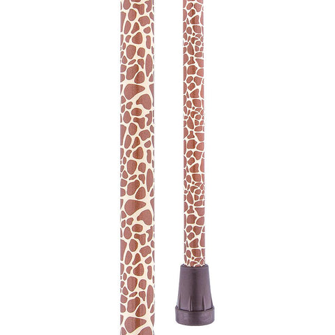 Scratch & Dent Wild Giraffe Designer Adjustable Derby Walking Cane wit
