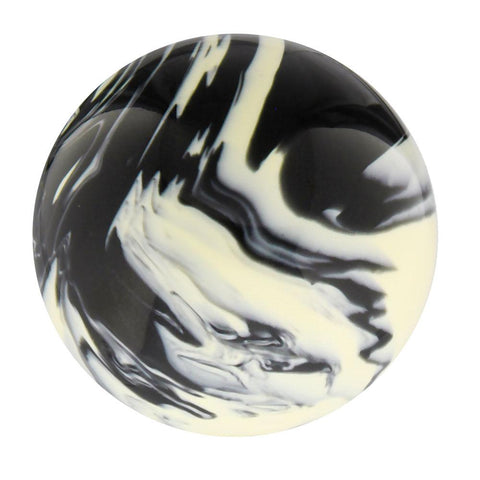 Black & White Cream Swirl Round Knob Cane w/ Custom Color Ash