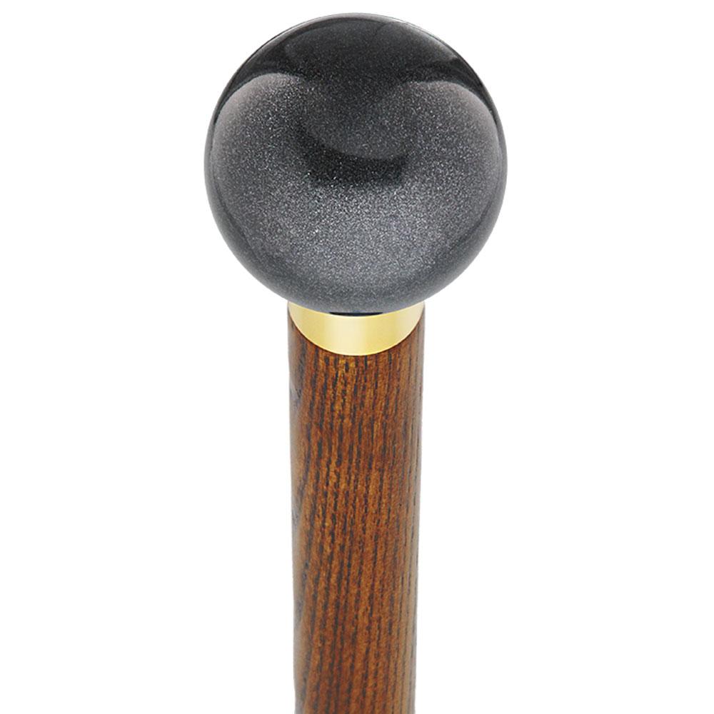 Carbon Graphite Round Knob Cane w/ Custom Color Ash Shaft & Collar