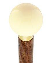 Vanilla Ivory Round Knob Cane w/ Custom Color Ash Shaft & Collar