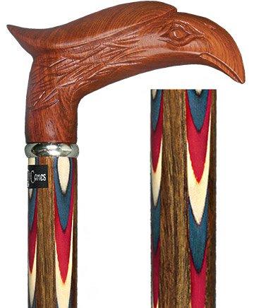 Copy of Colors Don't Run Eagle Handle Walking Cane With Inlaid