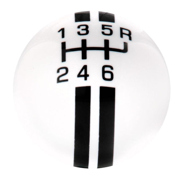 Black & White Rally Shift Round Knob Cane w/ Custom Color Ash Shaft