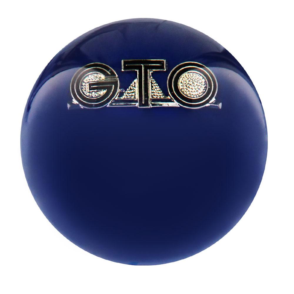 Sleek GTO Car Emblem Dark Blue Round Knob Cane with Custom Wood Shaft ...