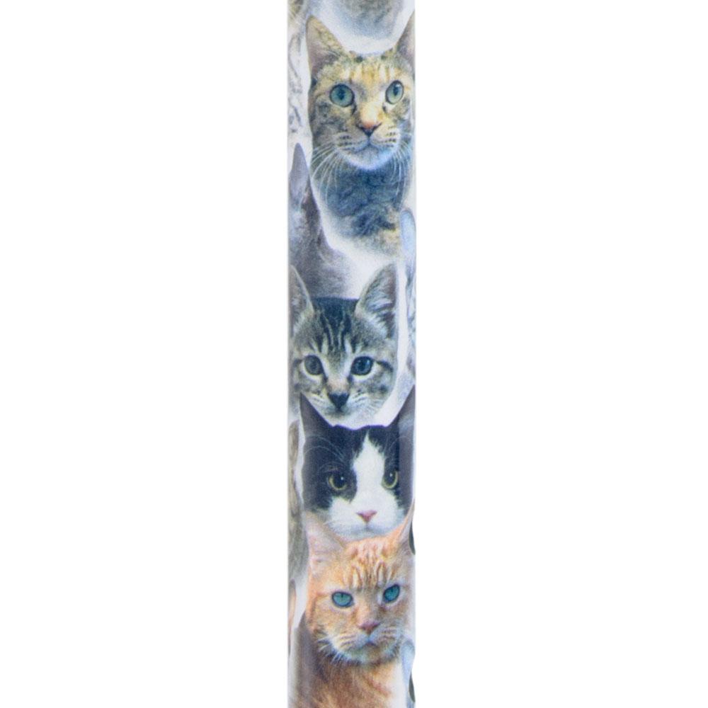 Cat Lovers: Designer Folding Adjustable Cane w/ Wooden Handle