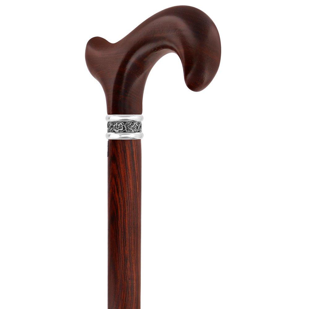 Scratch & Dent Derby Walking Cane With Exotic Cocobolo Wood Shaft and