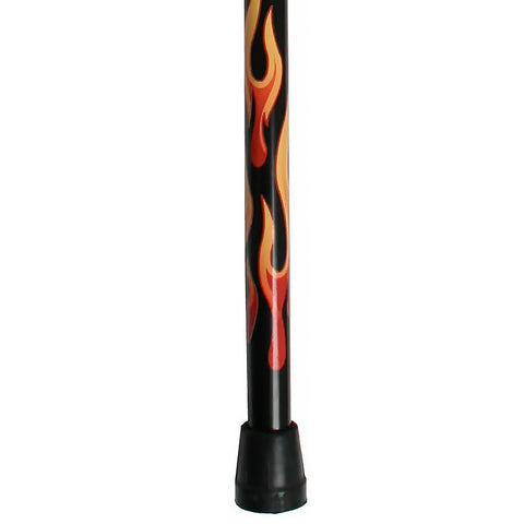 Dr. House's Exact Replica: Flame Tourist Cane - Black Beechwood