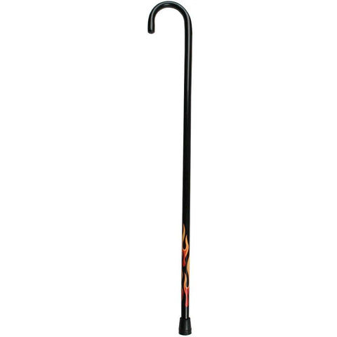 Dr. House's Exact Replica: Flame Tourist Cane - Black Beechwood