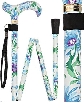 Heavenly Gardens: Patterned Handle Designer Folding Cane