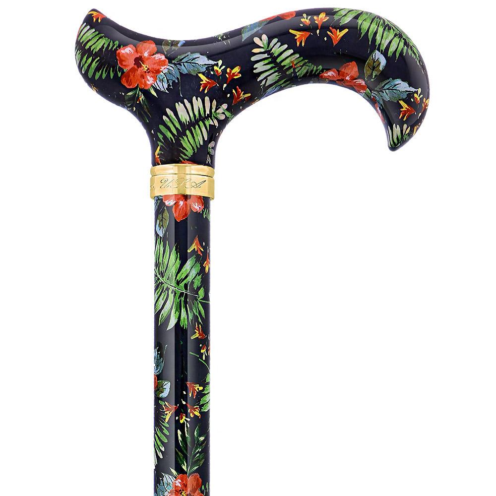 Island Way: Designer Folding Cane with Patterned Handle
