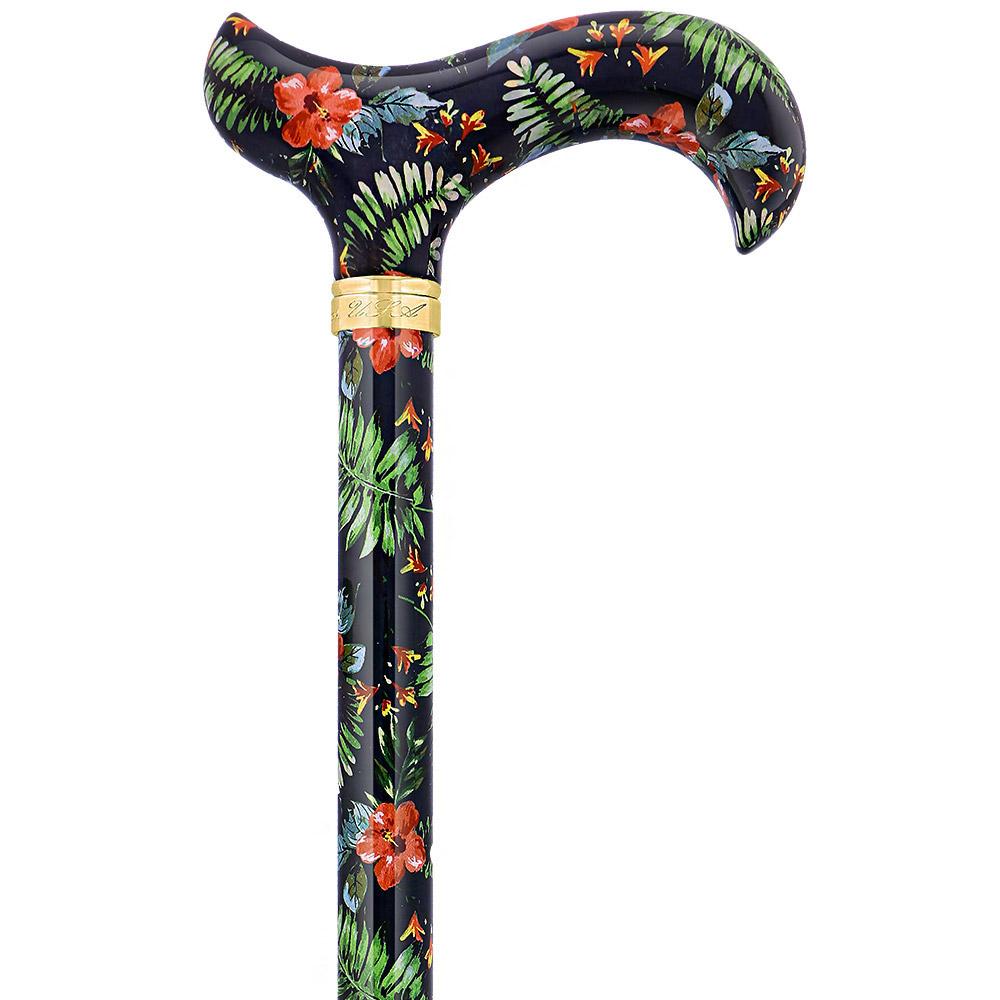 Island Way: Designer Folding Cane with Patterned Handle