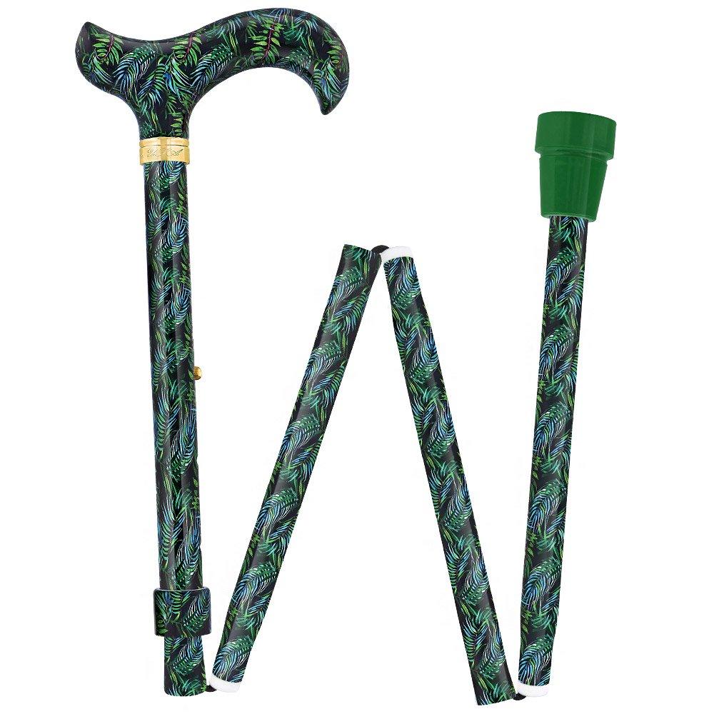 Midnight Breeze: Designer Folding Cane with Patterned Handle
