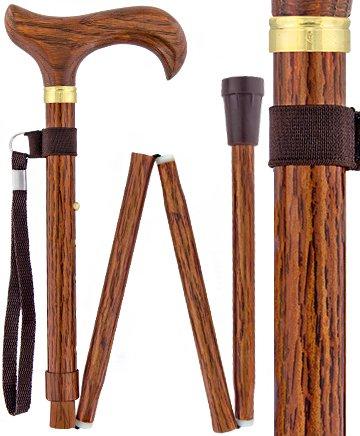 Realistic Wood: Adjustable Cane w/ Wooden Handle
