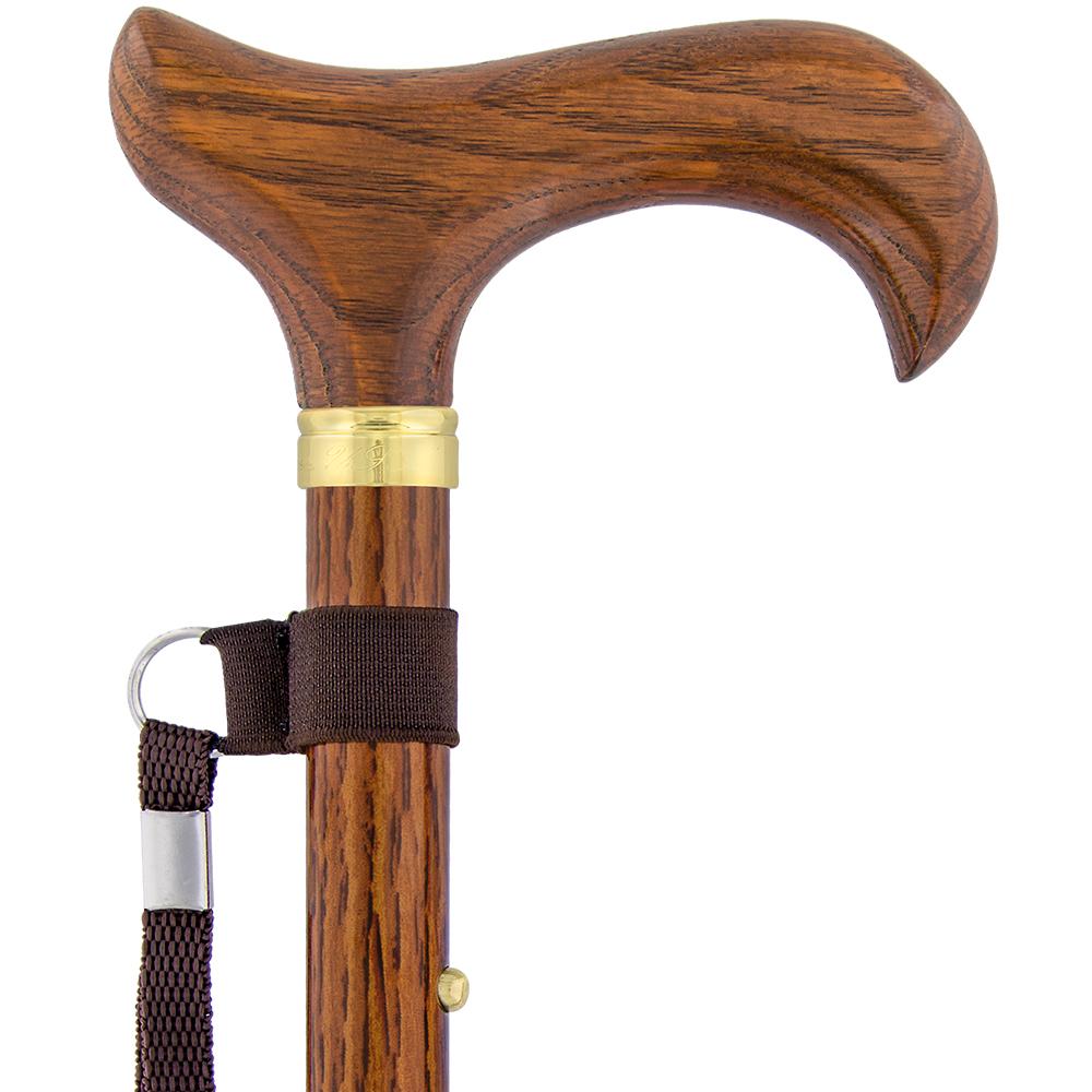 Realistic Wood: Adjustable Cane w/ Wooden Handle