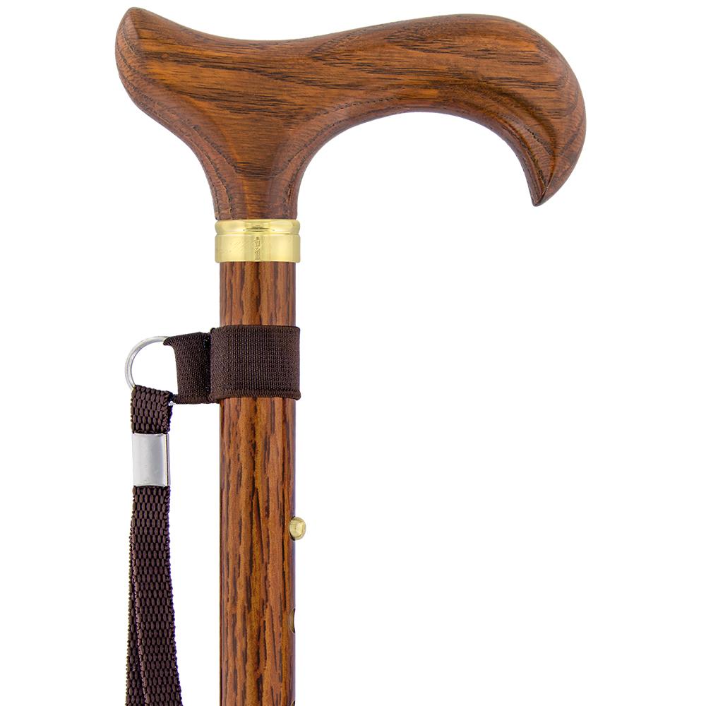 Realistic Wood: Adjustable Cane w/ Wooden Handle