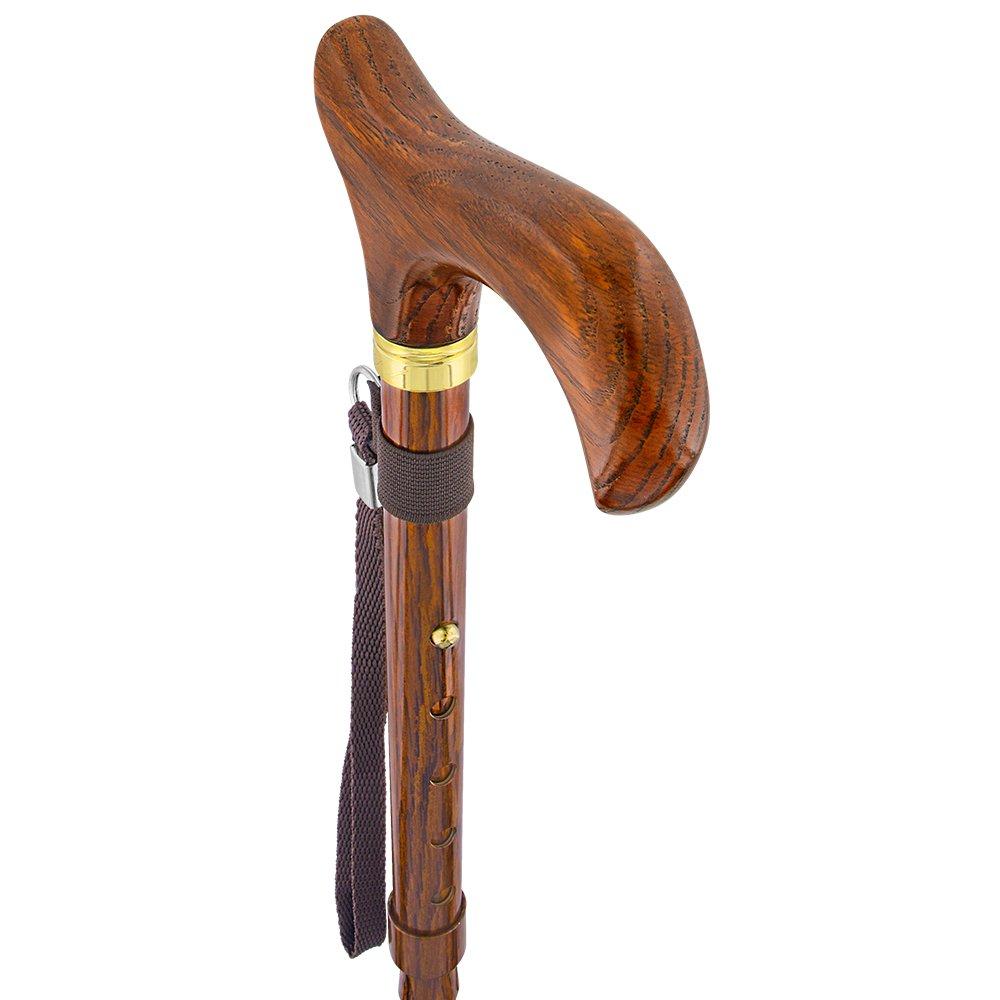 Realistic Wood: Adjustable Cane w/ Wooden Handle