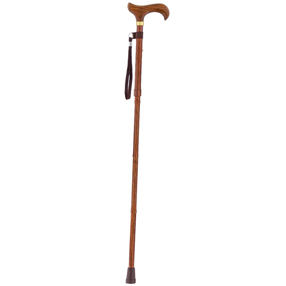 Realistic Wood: Adjustable Cane w/ Wooden Handle