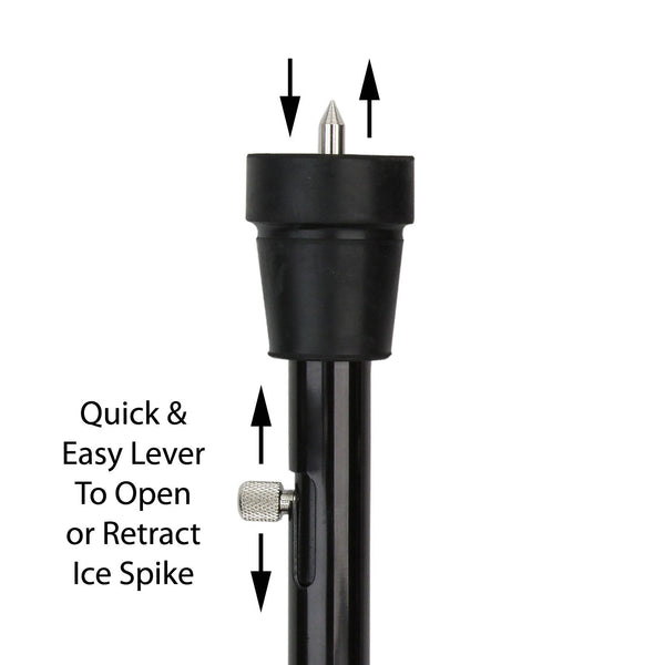 Orthopedic Comfort Handle Cane: Retractable Ice Tip, Adjustable