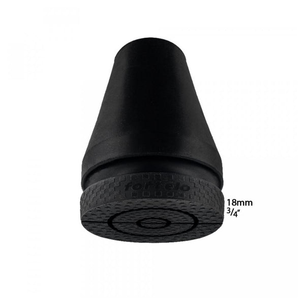 Non-Marking XL Pivoting Rubber Tip for Cane/Crutch - 18mm