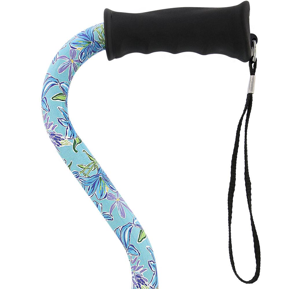 Light Blue Vivienne May Convertible Quad Base Walking Cane with