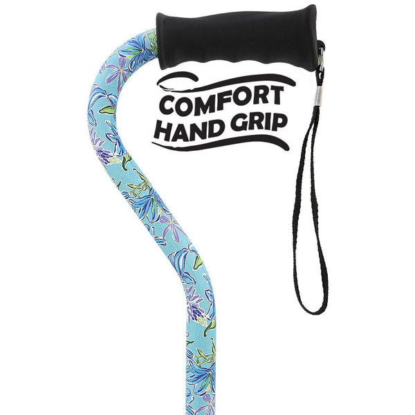 Light Blue Vivienne May Convertible Quad Base Walking Cane with