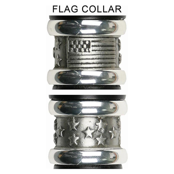 Democrat Emblem Flat Top Stick: Beechwood Shaft Pewter