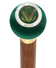 Military U.S. Army Green Round Knob Cane with Custom Color Ash Shaft ...