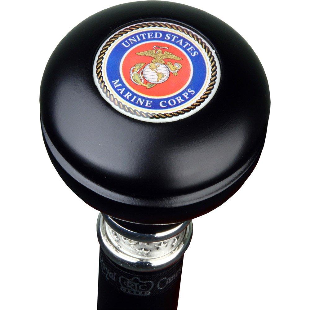 U.S. Marines Knob Stick: Large Knob, Pewter Collar