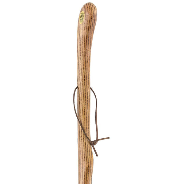 Brown Ash Riverbend Hiking Staff: Customizable with Engraving