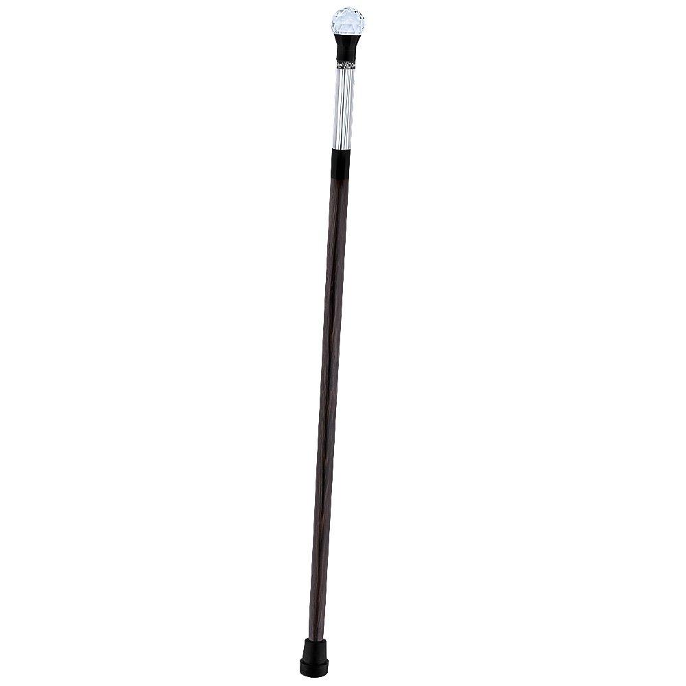 Crystal Ball Handle Walking Stick With Light Up Lucite with