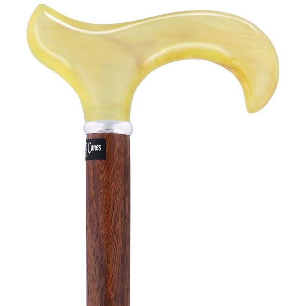 Scratch & Dent Lemon Ice Derby Walking Cane With Genuine Rosewood